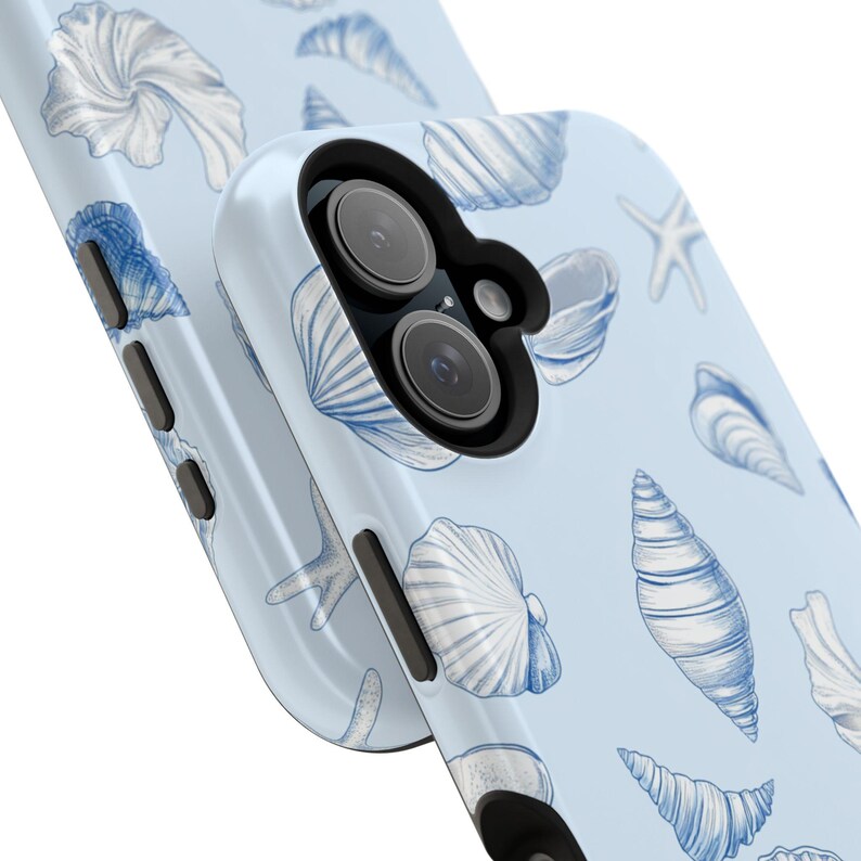 Blue Seashells 1 Magsafe Case Magnetic Tough iPhone 16 15 14 13 - Etsy