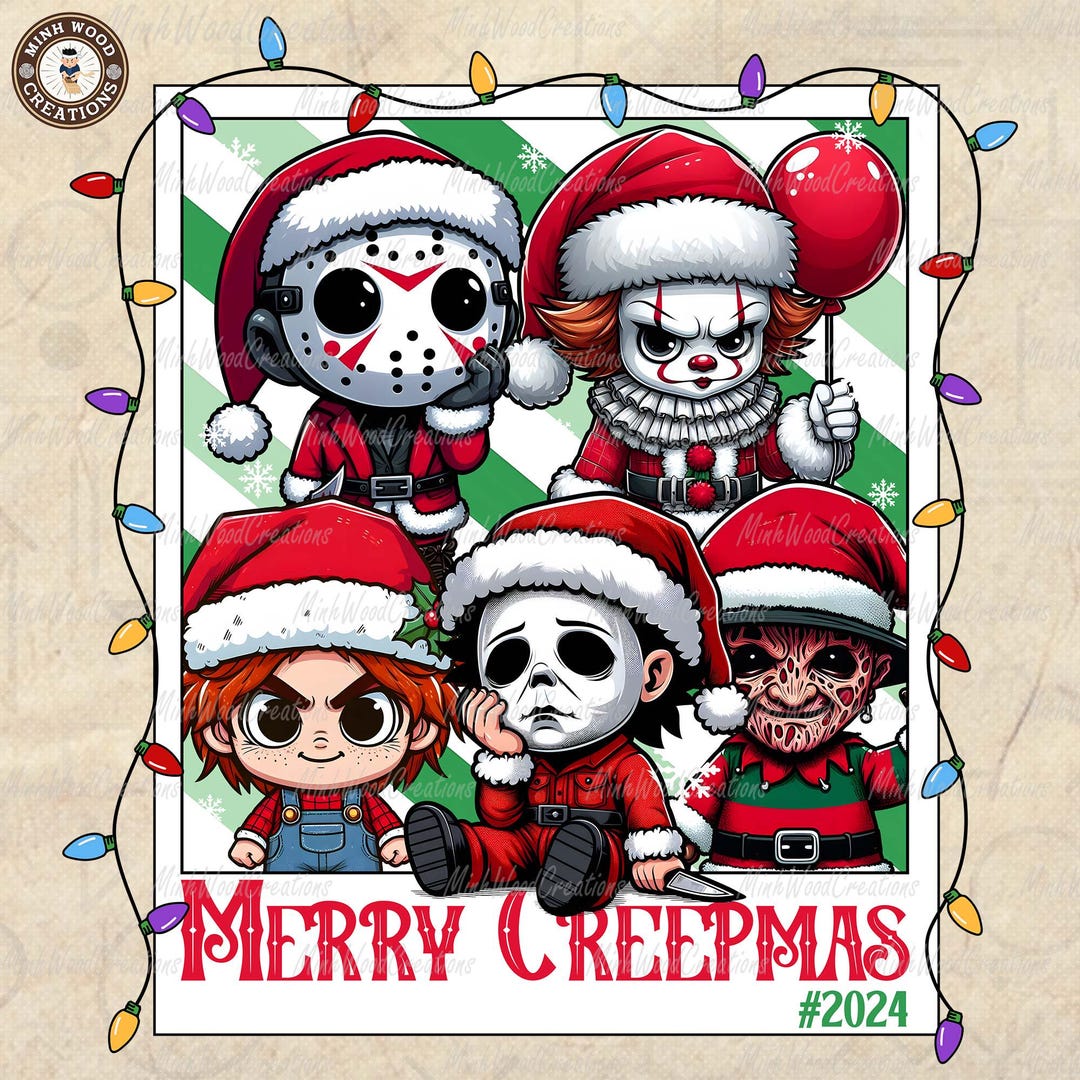 Scary Christmas Png, Christmas Horror Killers Png, Merry Creepmas Png ...