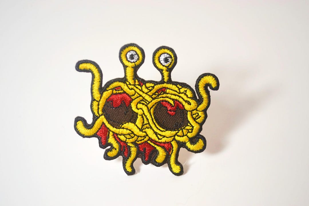 The Flying Spaghetti Monster Patches, Spaghetti Monster Embroidered ...