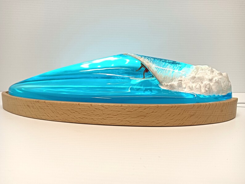Ocean Lamp, Night Light, Wave Lamp, Wave Sculpture, Surfing Lamp ...