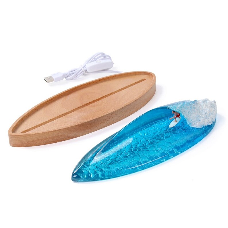 Ocean Lamp, Night Light, Wave Lamp, Wave Sculpture, Surfing Lamp, Led ...