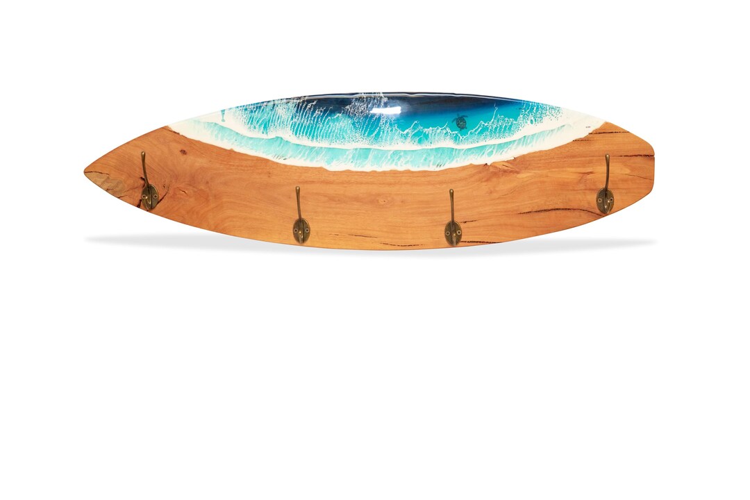 Surfboard Coat Rack, Wood Coat Hooks, Surfboard Art, Cot Hanger, - Etsy