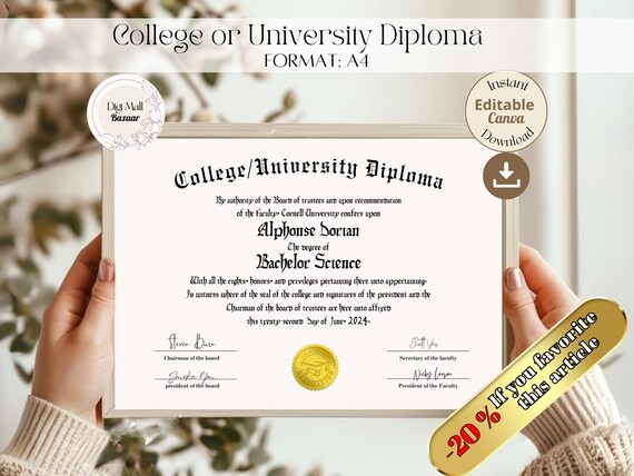 Plantilla De Diploma Universitario Imprimible