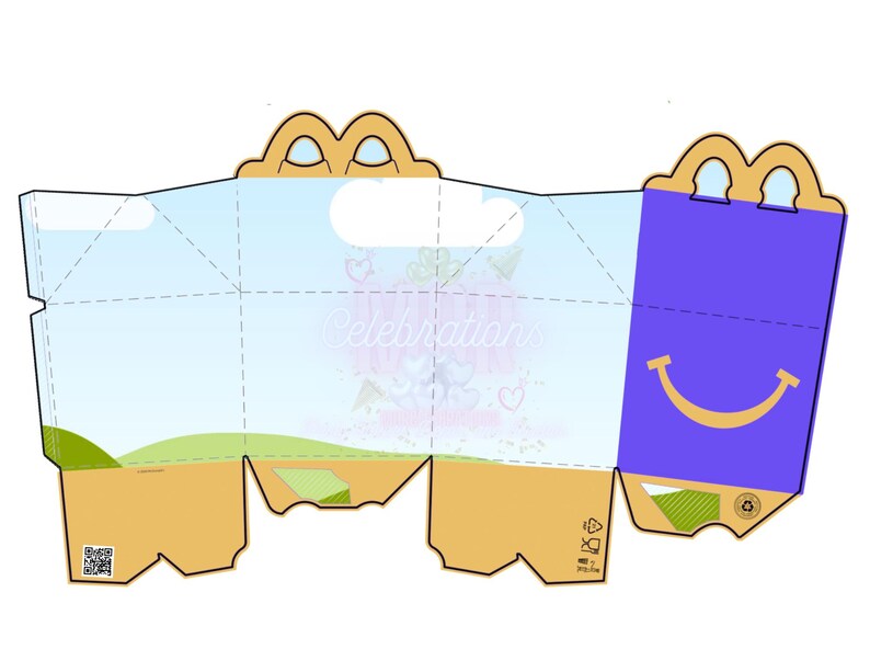 Editable Happy Meal Box Template: Canva Party Favor (digital Download ...