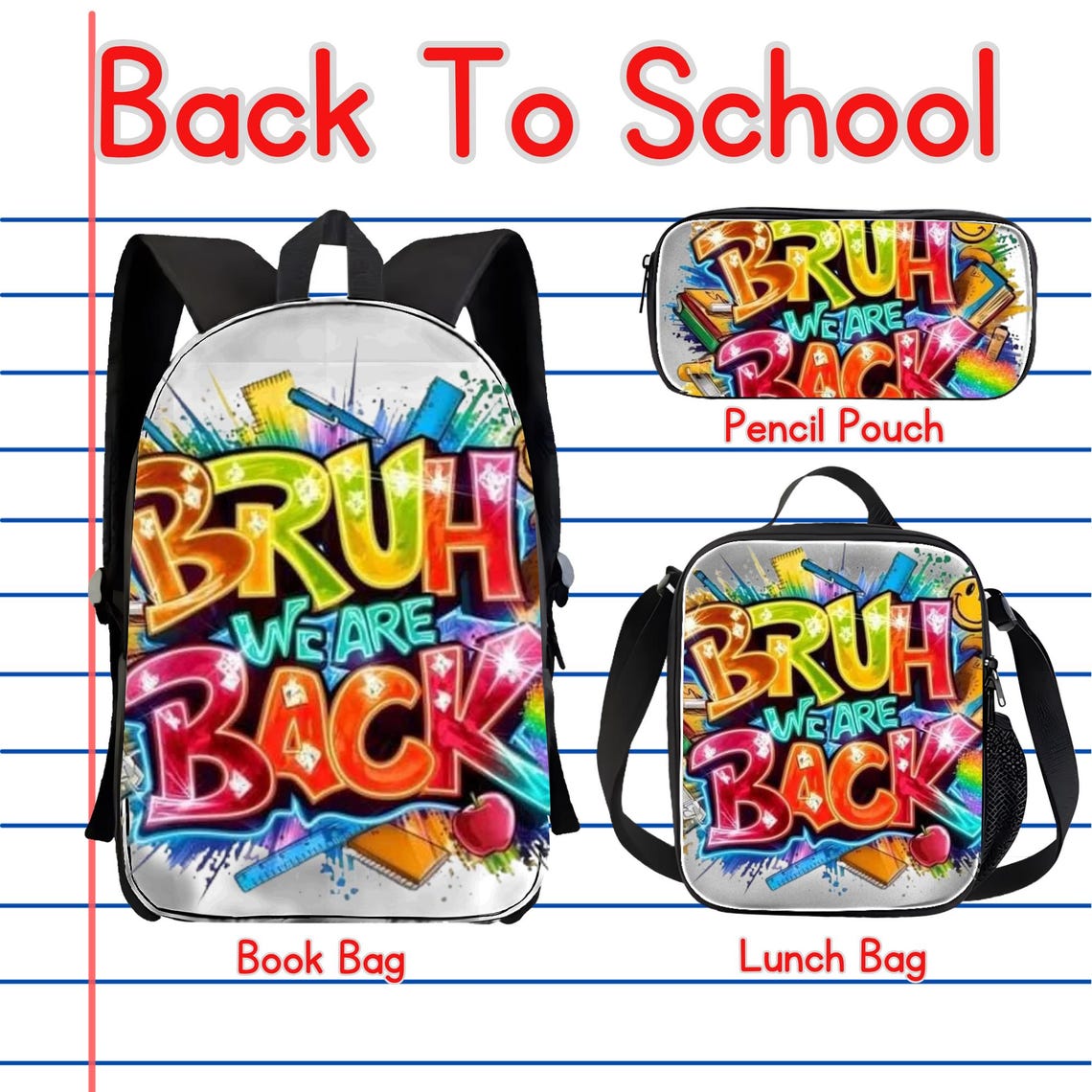 Editable Blank Backpack Template, Backpack Mockup, Lunchbox Mockup ...