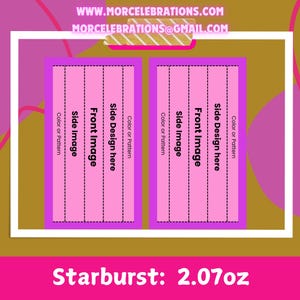 Editable Starburst Party Favor Template: Printable Blank (canva) - Etsy