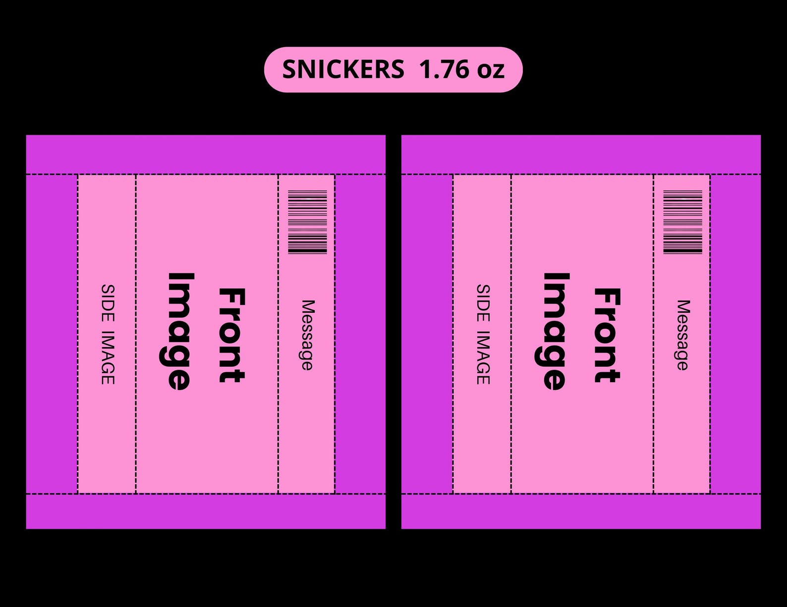 Editable Blank Party Favor Template, Party Favor, Snicker Template ...