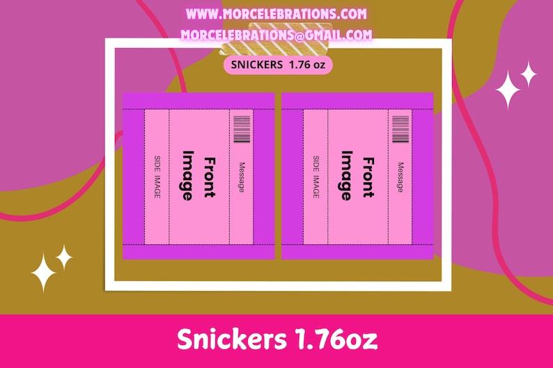 Editable Blank Party Favor Template, Party Favor, Snicker Template ...