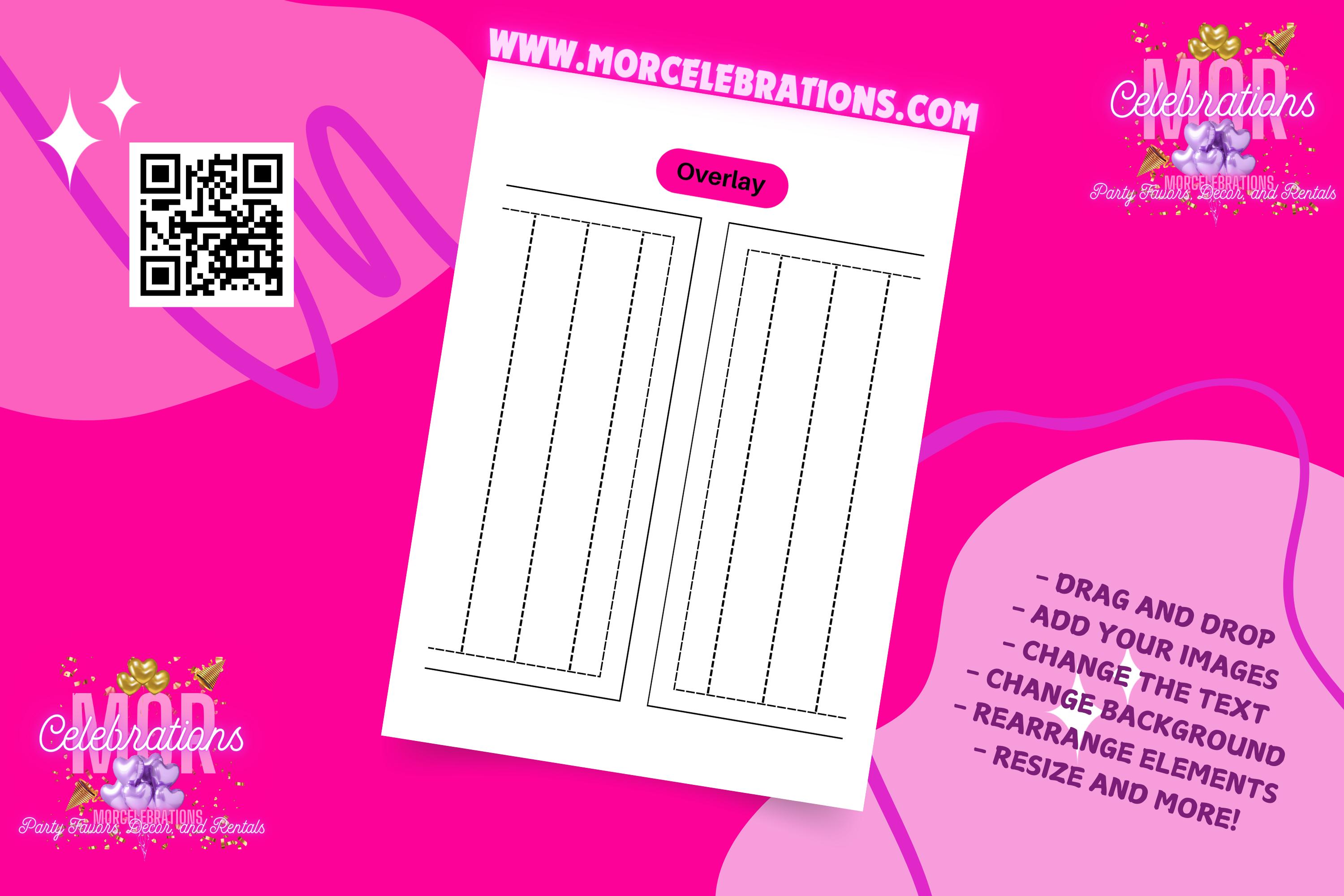 Editable Starburst Party Favor Template: Printable Blank (canva) - Etsy