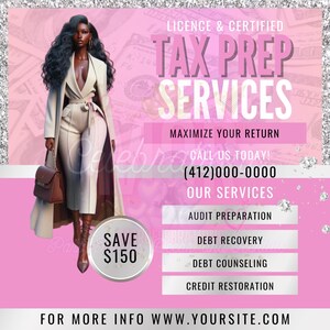 Tax Flyer, Tax Season, Digital Download, Canva - Etsy