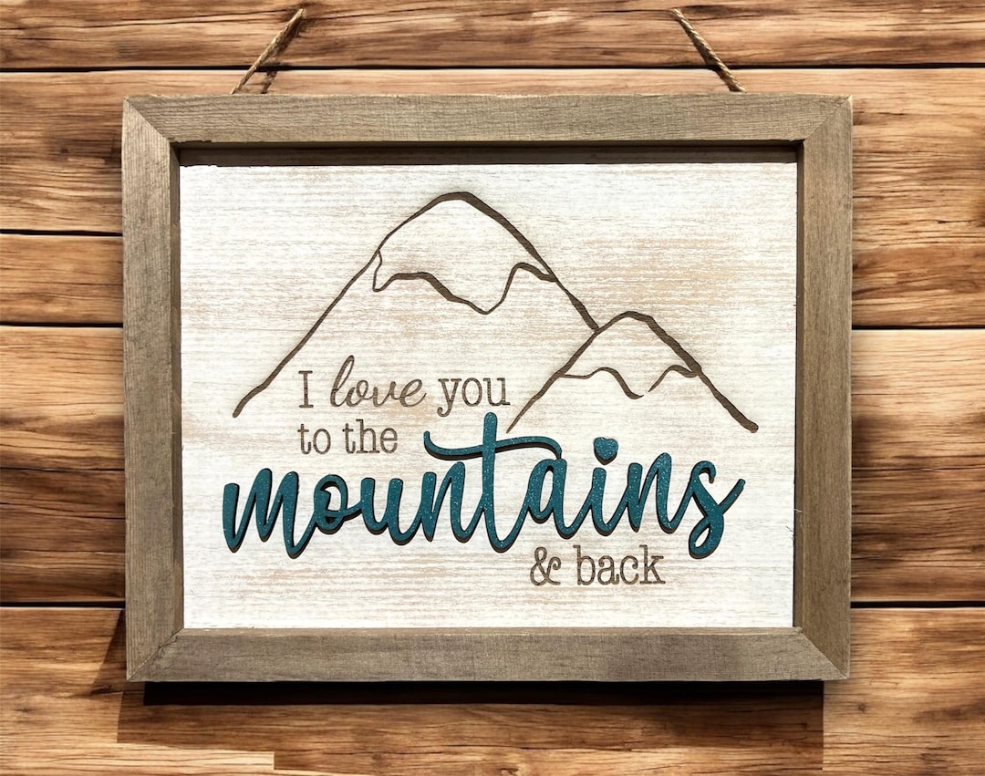 Mountain Home Decor Alpine Display Wall Art for Cabin Rustic Gift for ...