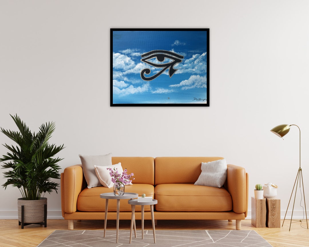 Eye of Horus Painting Art, Egyptian Mythology Decor, Meditation Room ...