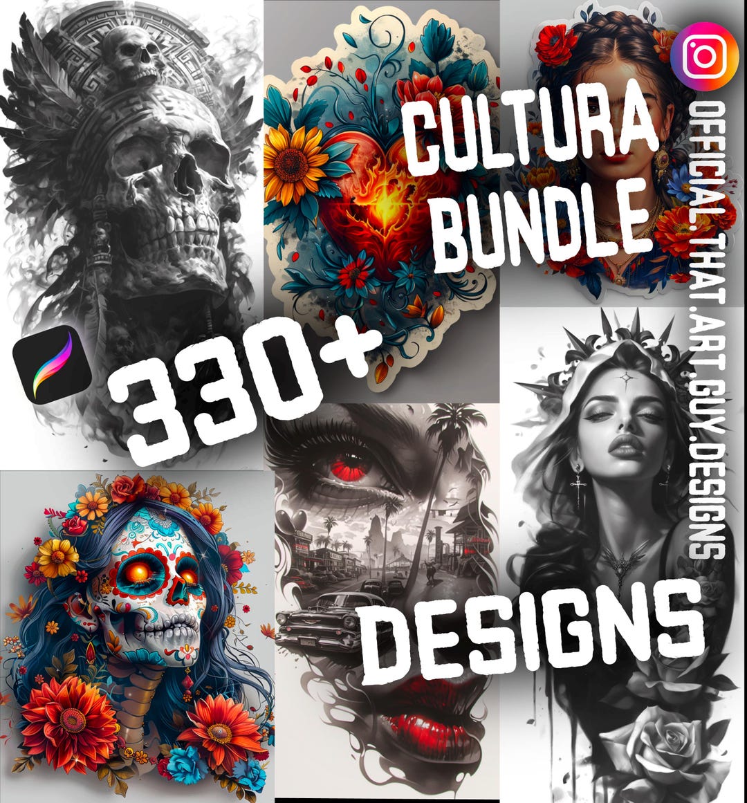 BUNDLE!! 330+ CULTURA and More, ,designs. Tattoo Designs, Tattoos, Art ...