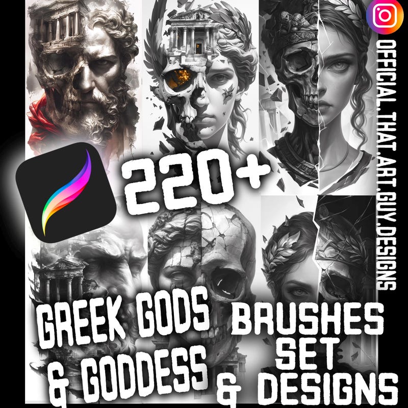 Zeus Procreate Stamps - Etsy