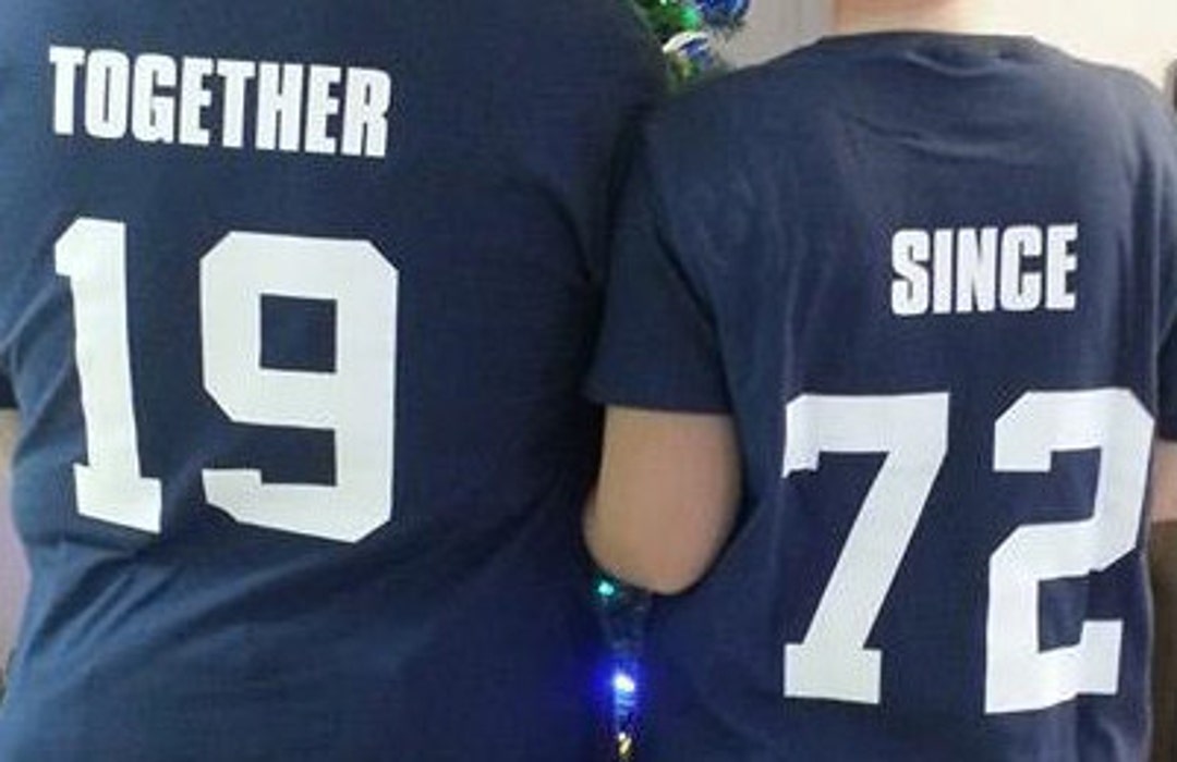 TOGETHER SINCE Custom Couples T-shirts, Anniversary & Wedding Gift ...