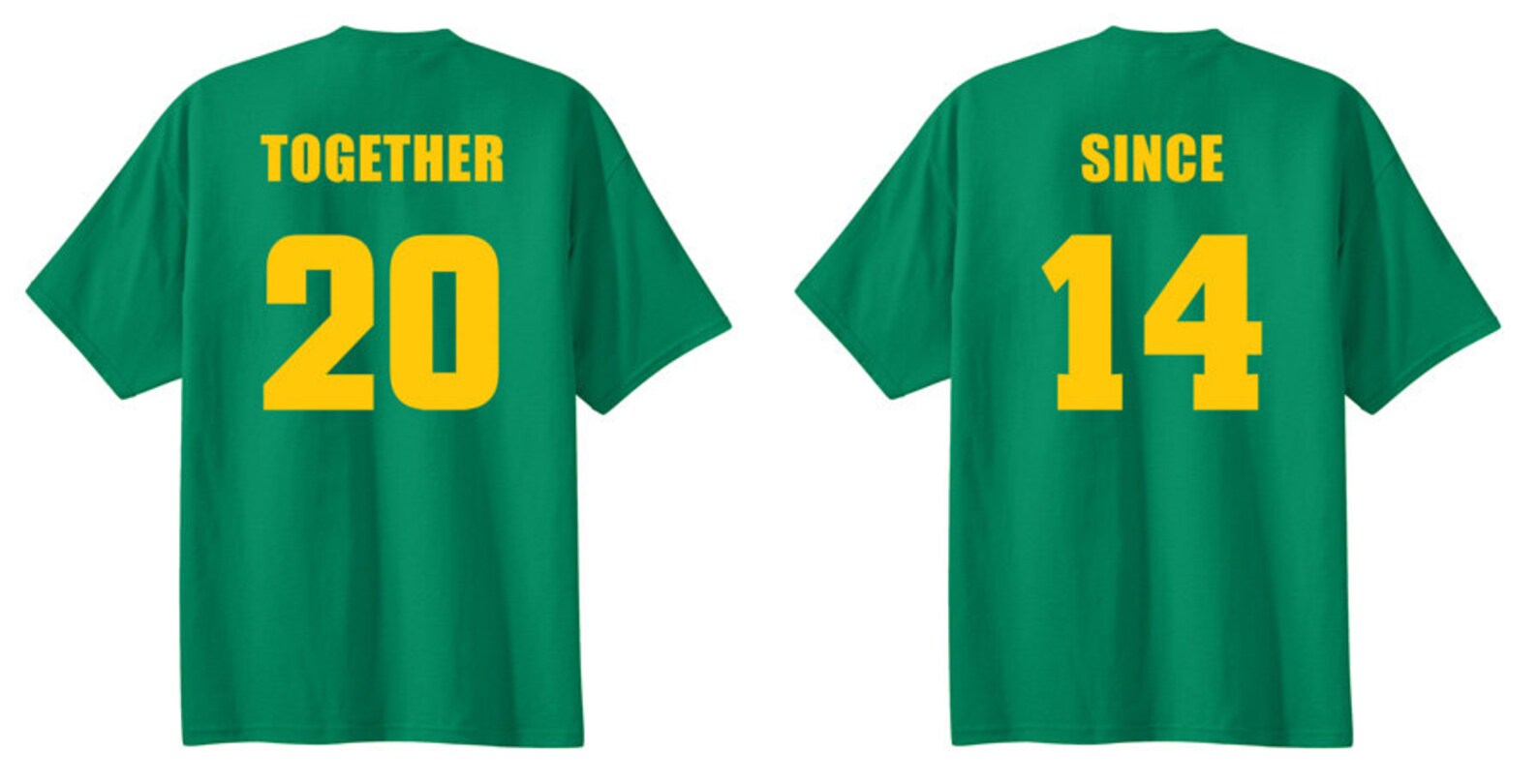 TOGETHER SINCE Custom Couples T-shirts Anniversary & Wedding - Etsy