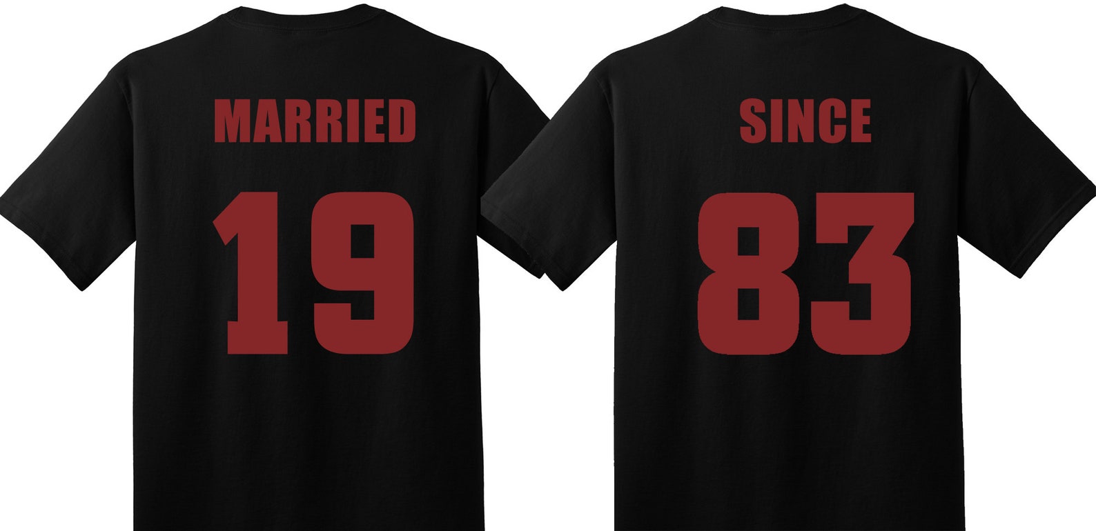 MARRIED SINCE & Celebrating Our 40th ANNIVERSARY Couples T-shirts, Set ...