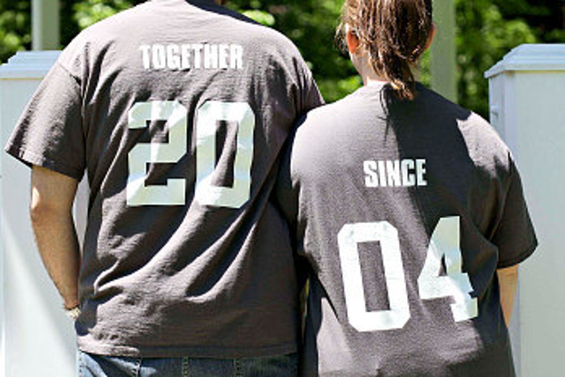 TOGETHER SINCE Custom Couples T-shirts Anniversary & Wedding - Etsy