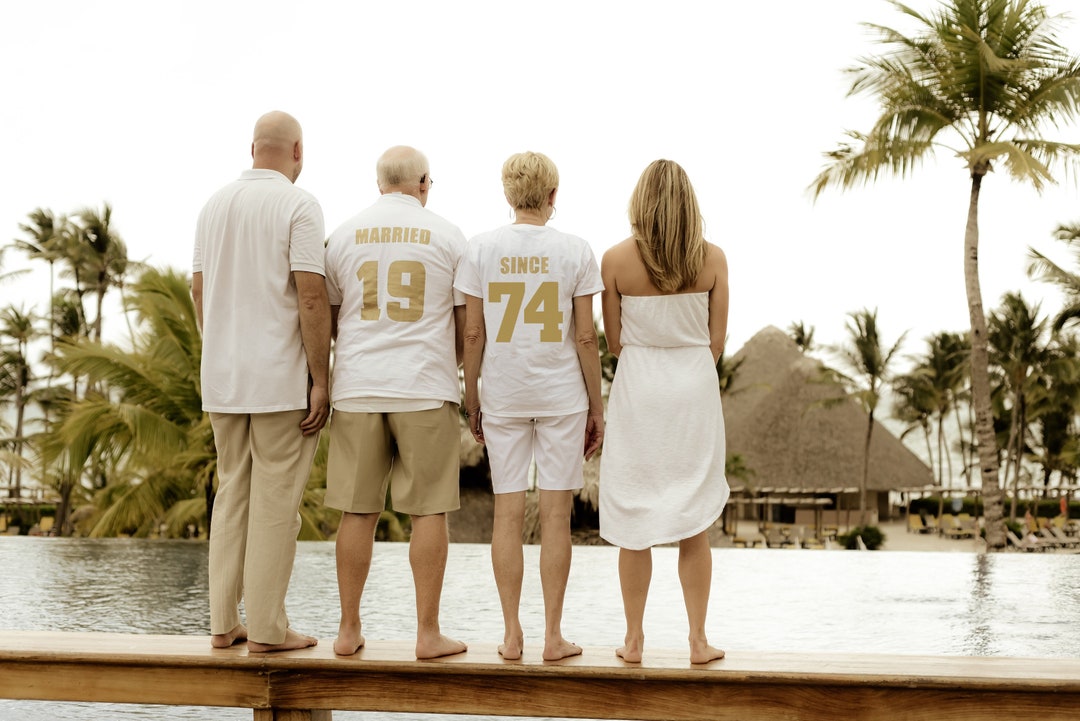 MARRIED SINCE & Celebrating Our 50th ANNIVERSARY Couples T-shirts, Set ...