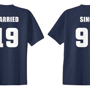 MARRIED SINCE Custom Couples T-shirts, Anniversary & Wedding Gift ...
