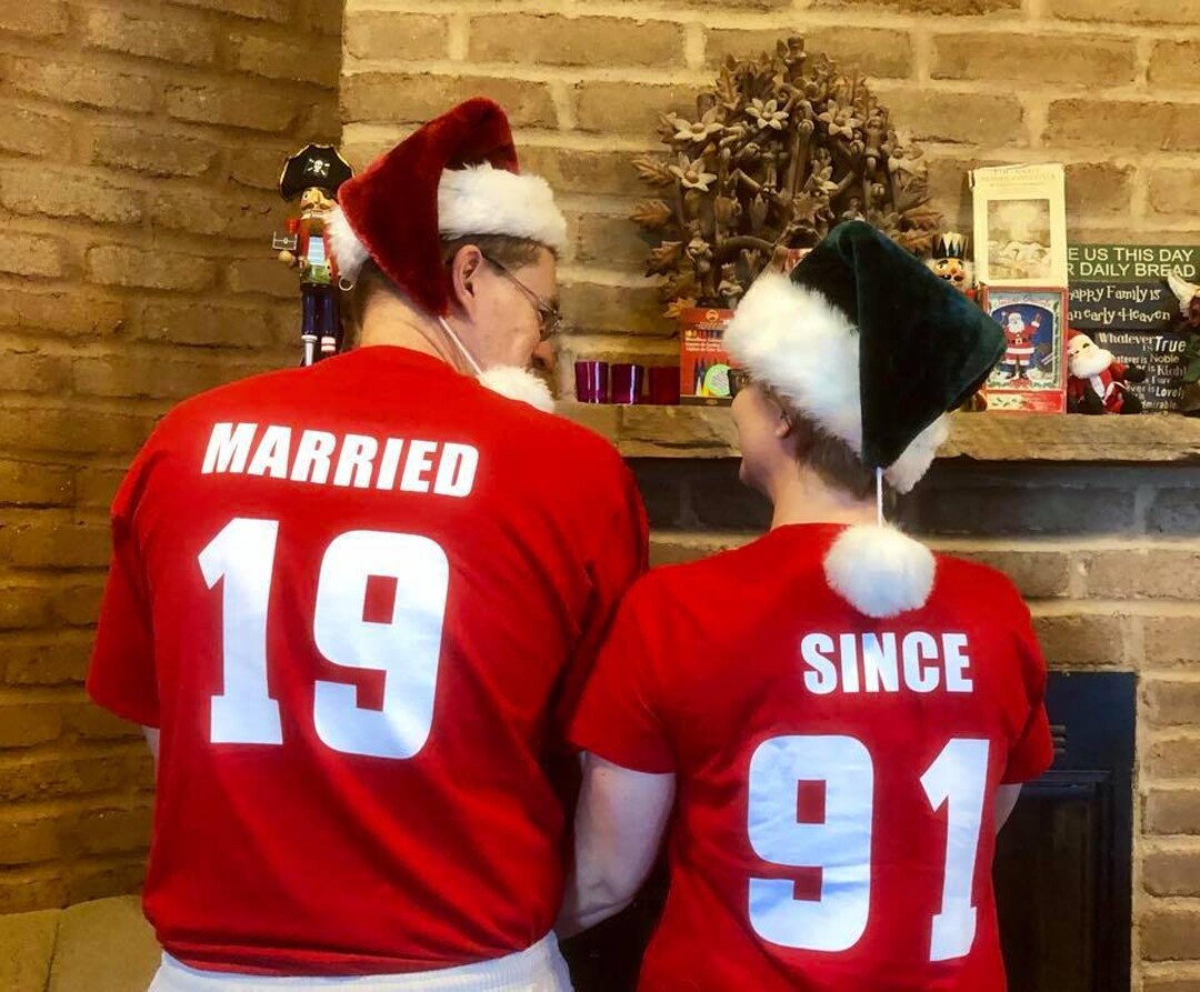 MARRIED SINCE Custom Couples T-shirts, Anniversary & Wedding Gift ...