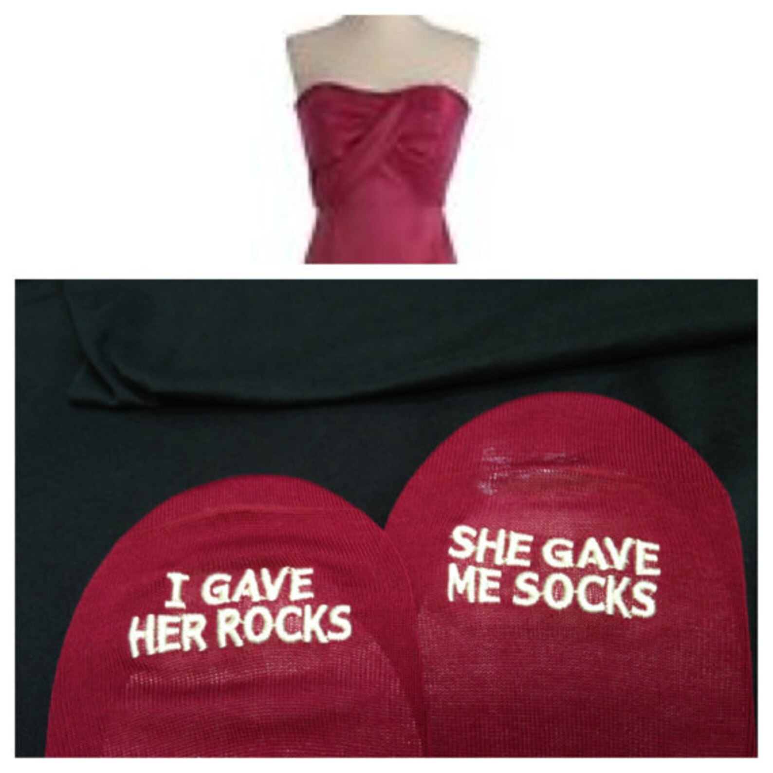 Embroidered Grooms Socks I Gave Her Rocks She Gave Me - Etsy