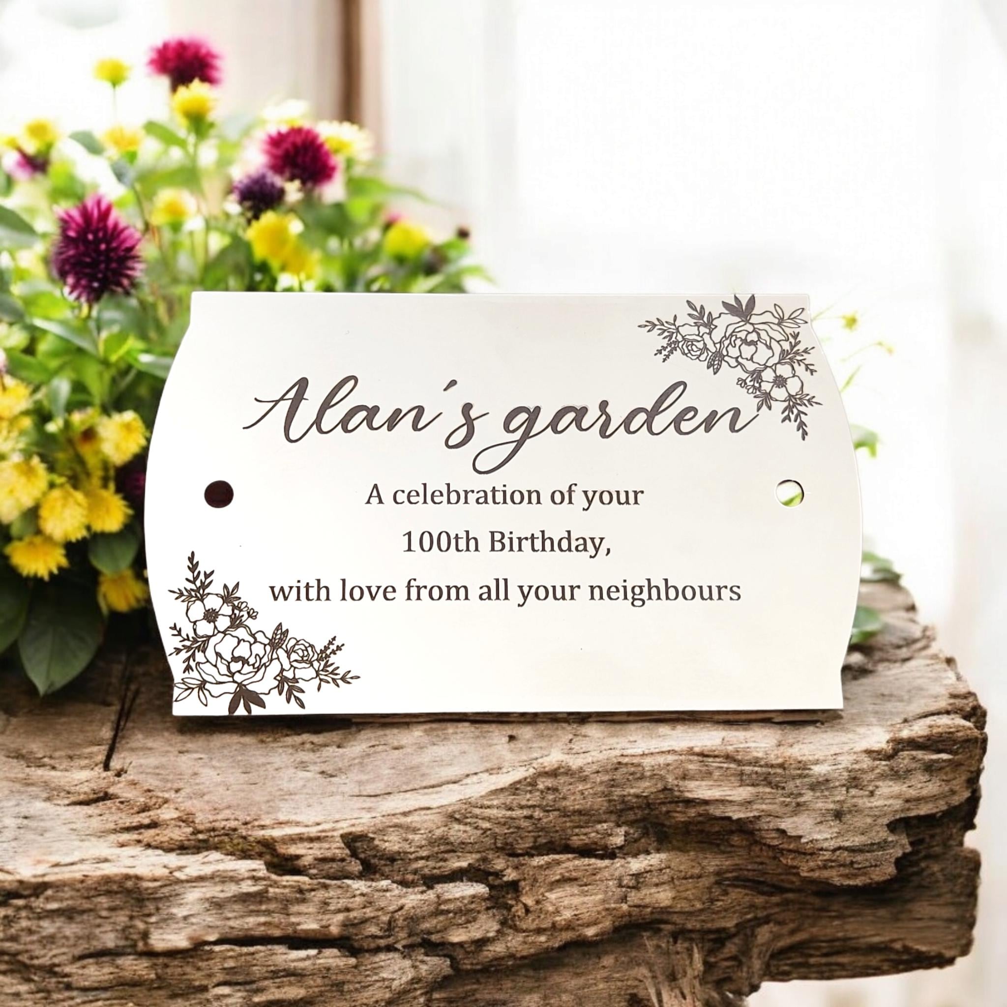 Custom Engraved Stainless Steel Memorial Plaque. Personalised Nameplate ...
