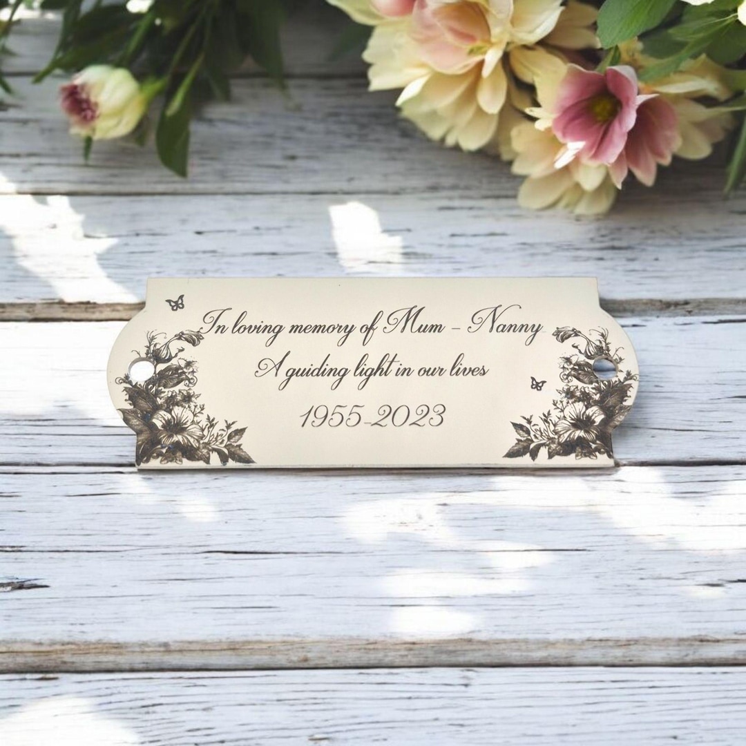 Custom Engraved Stainless Steel Memorial Plaque. Personalised Nameplate ...