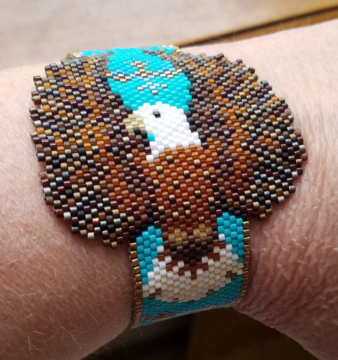 Bald Eagle Hand Beaded Bracelet - Etsy