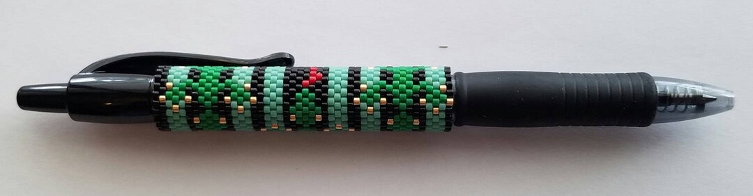 Geckos! Beaded Pen Cover With G2 Black Pen - Etsy