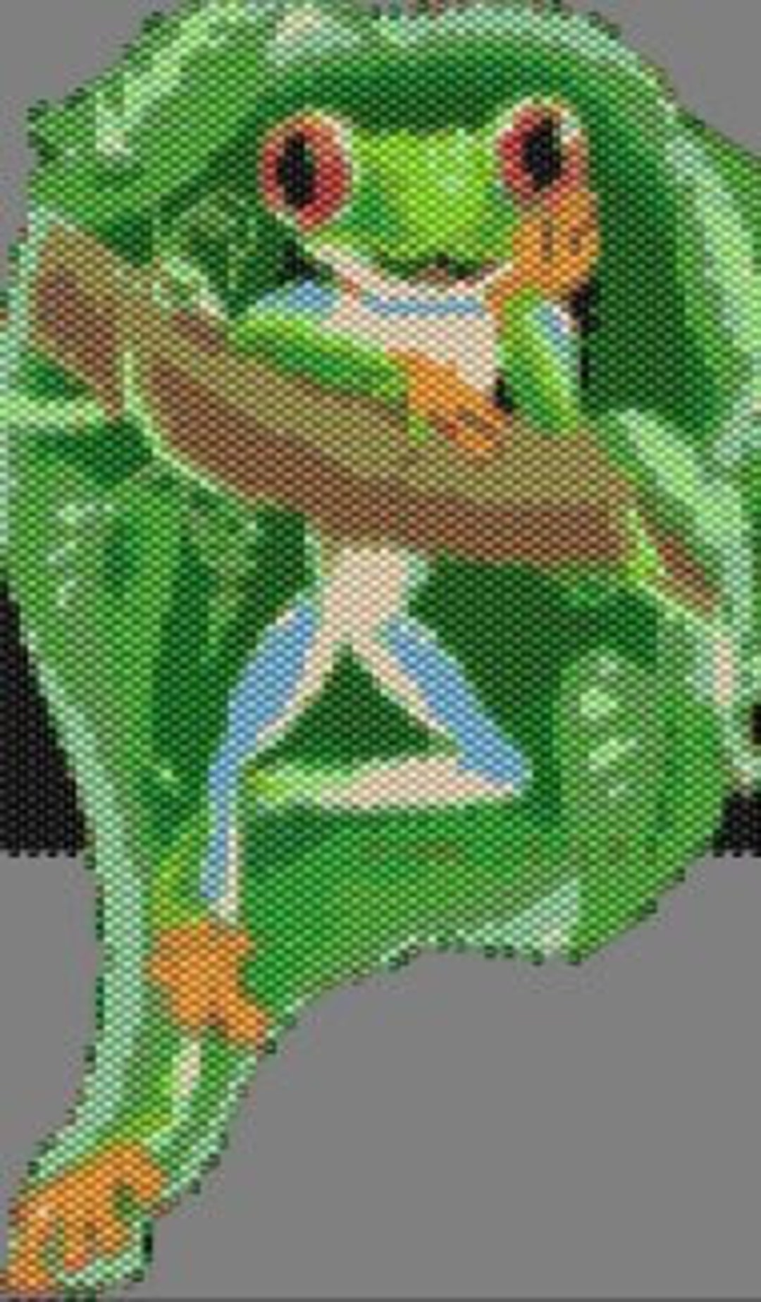 Tree Frog, Beaded Tapestry Pattern, Contoured Amulet Bag Size - Etsy