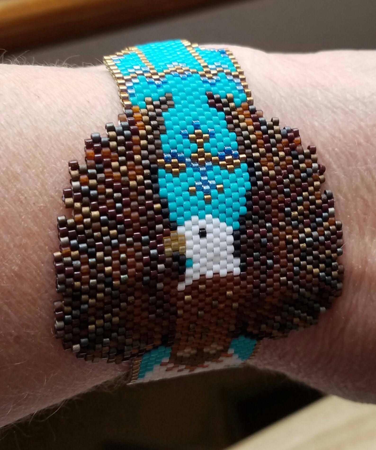 Bald Eagle Hand Beaded Bracelet - Etsy