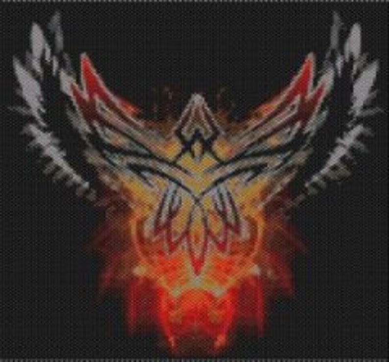 Large Tribal Phoenix Rising Tapestry Beaded Pattern - Etsy