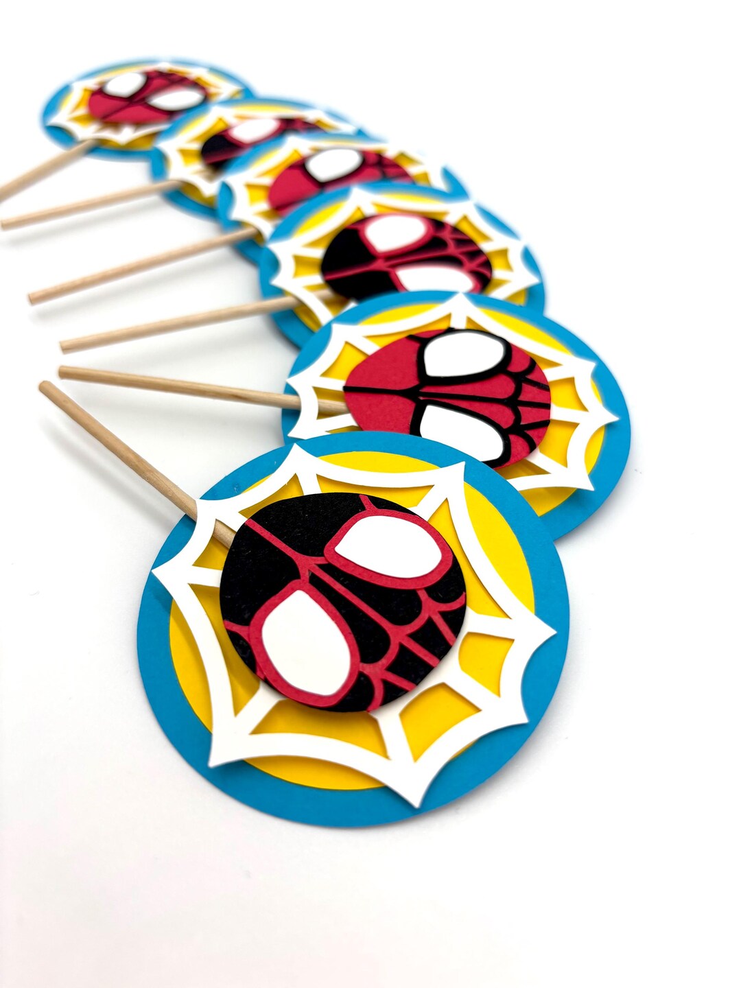 Spidey and Friends Cupcake Toppers: Custom Birthday Party Decor - Etsy