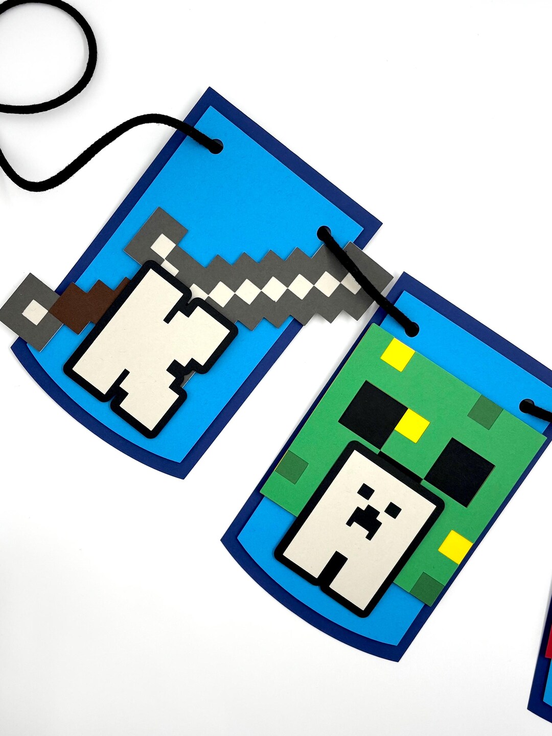 Minecraft Birthday Banner Custom Name for Gamer Party Sign Minecraft ...