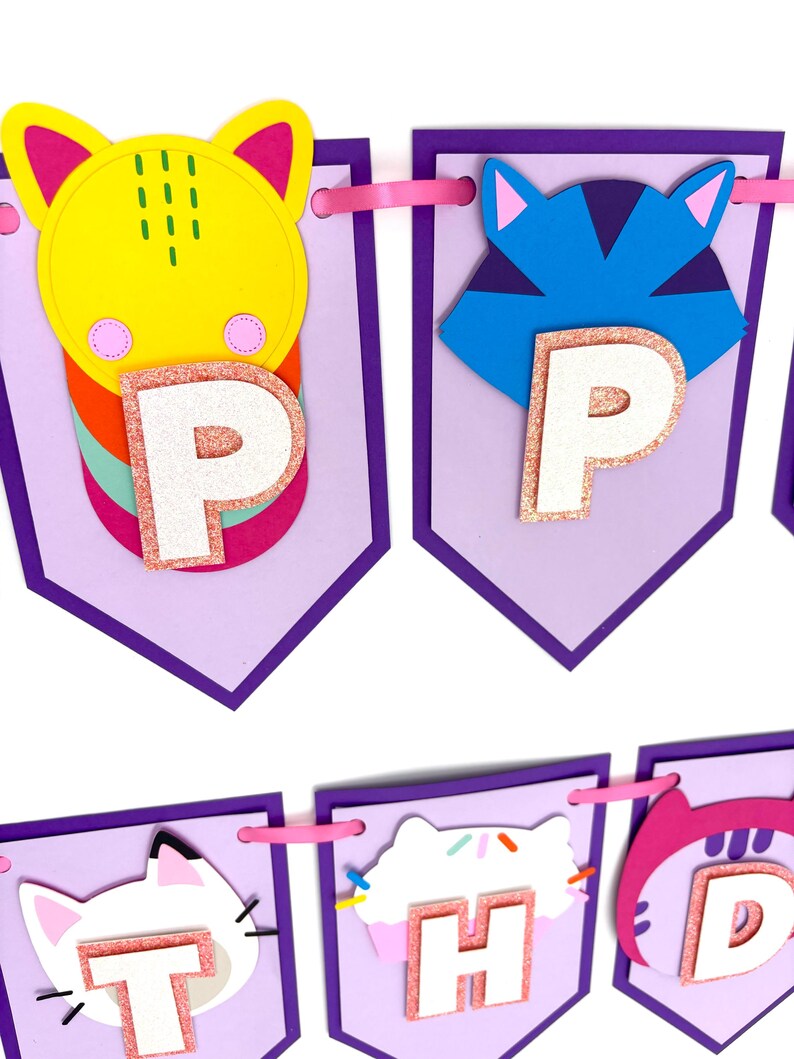 Gabbys Dollhouse Birthday Banner - Custom Gabby Cats Party Sign - Etsy