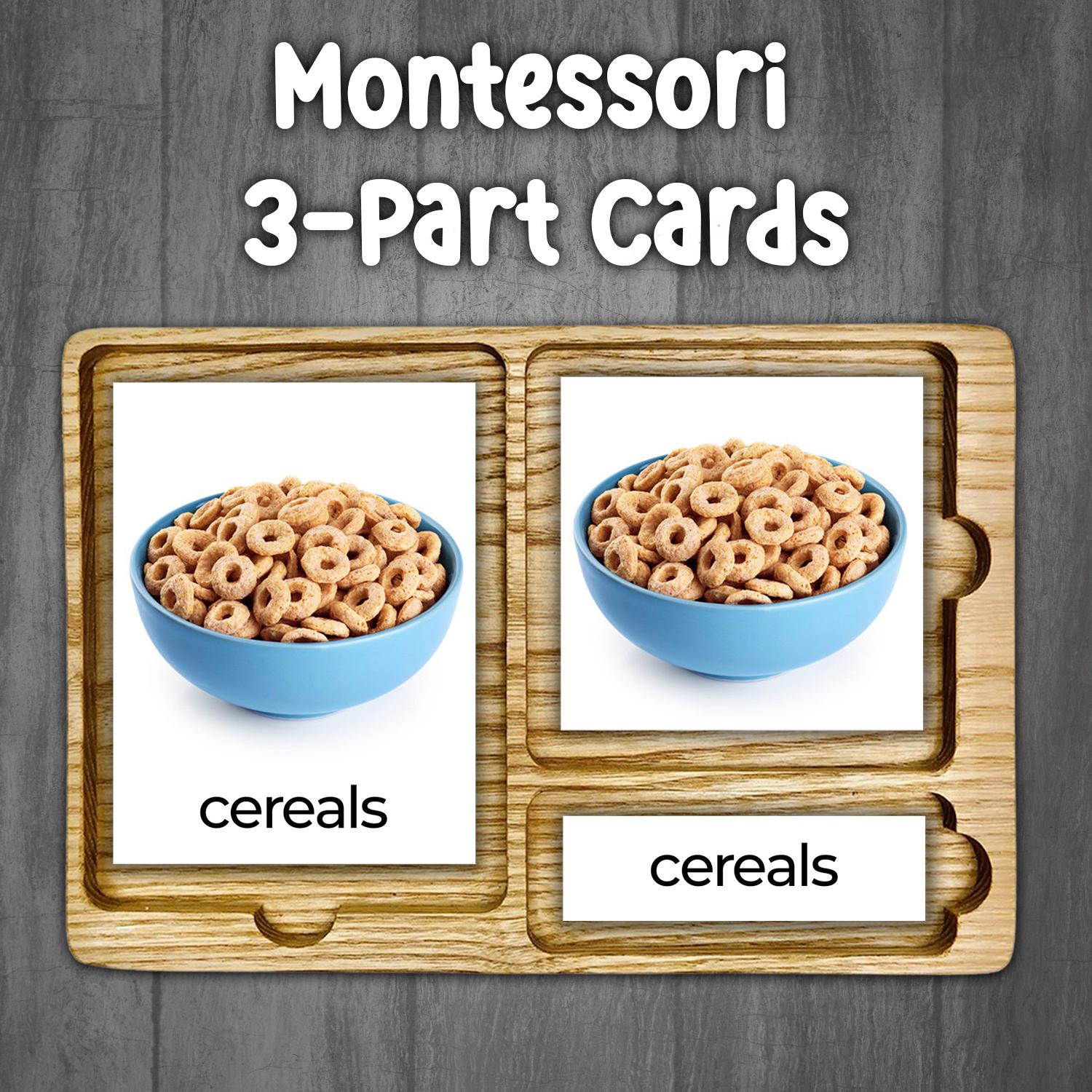 Food Flashcards | Montessori 3-part Cards | Real Pictures | Food ...