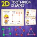 2D Shapes Toothpick and Play Dough Activity for Preschoolers Home ...