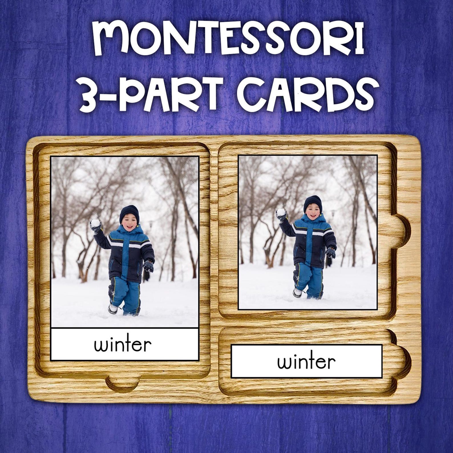 Weather and Seasons Vocabulary Flashcards | Real Pictures | Montessori ...