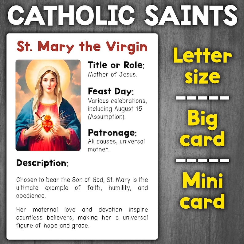 Catholic Saints | Posters + Flashcards | Christianity | Catholic ...