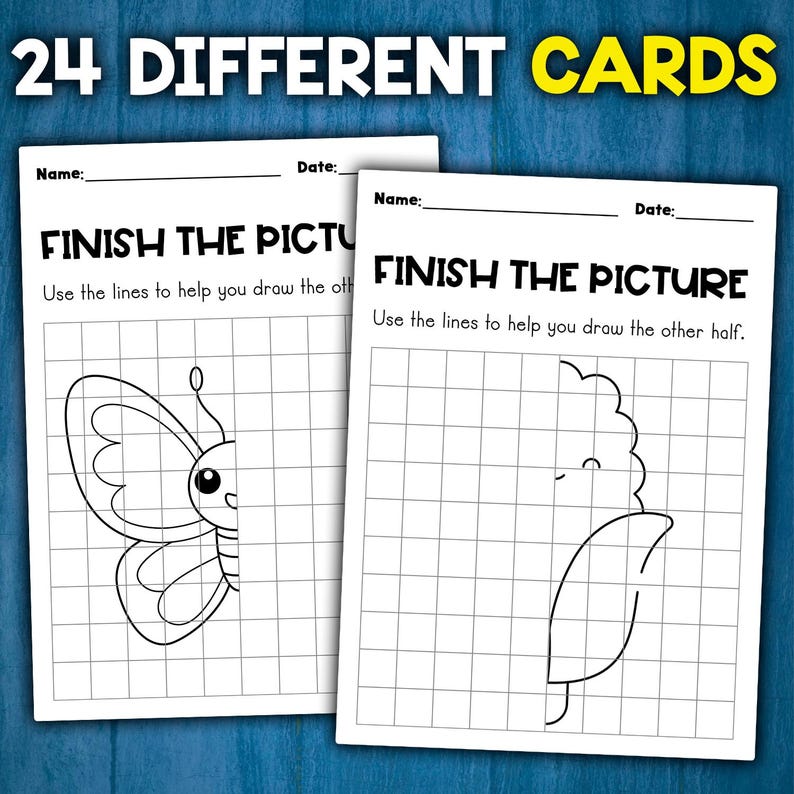 Symmetry Drawings Activity | Lines of Symmetry Drawing Worksheets for ...