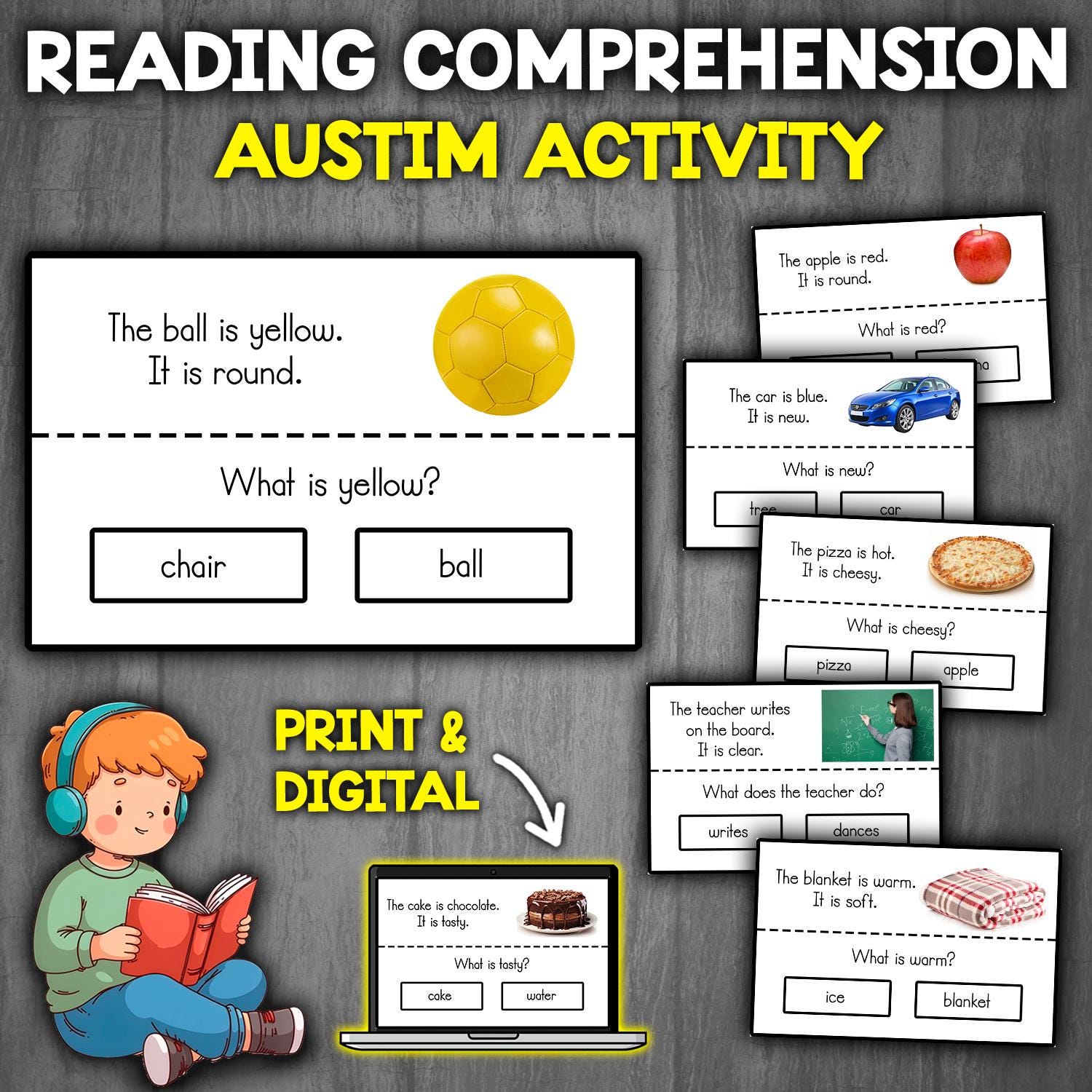 Autism Reading Comprehension Worksheets | Special Education Speech ...