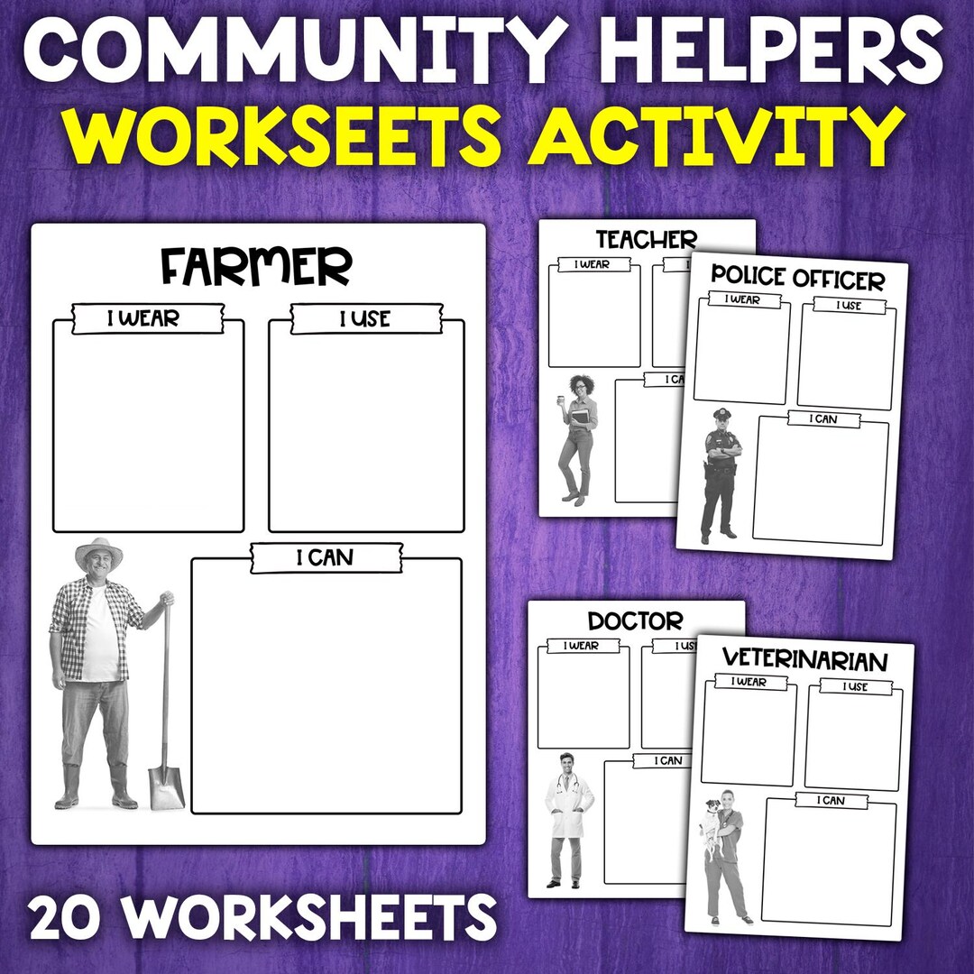 Community Helpers Activity Worksheets | Career Exploration Activities ...