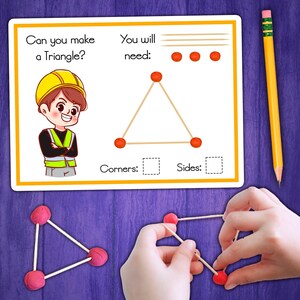 2D Shapes Toothpick and Play Dough Activity for Preschoolers Home ...