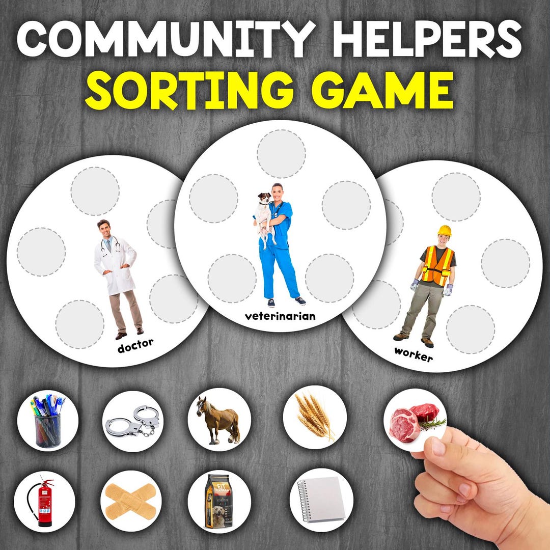 Community Helpers Sorting Activity | Community Helpers Matching ...