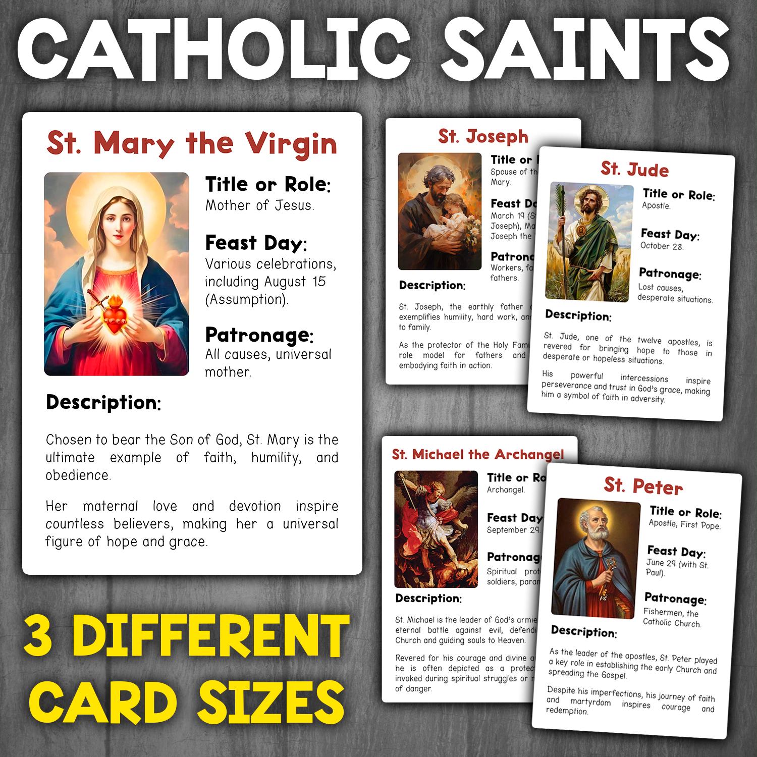 Catholic Saints | Posters + Flashcards | Christianity | Catholic ...
