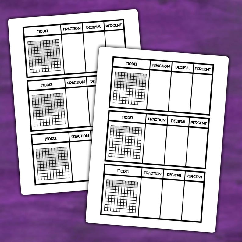 Converting Fractions, Decimals and Percentages Worksheets | Fractions ...