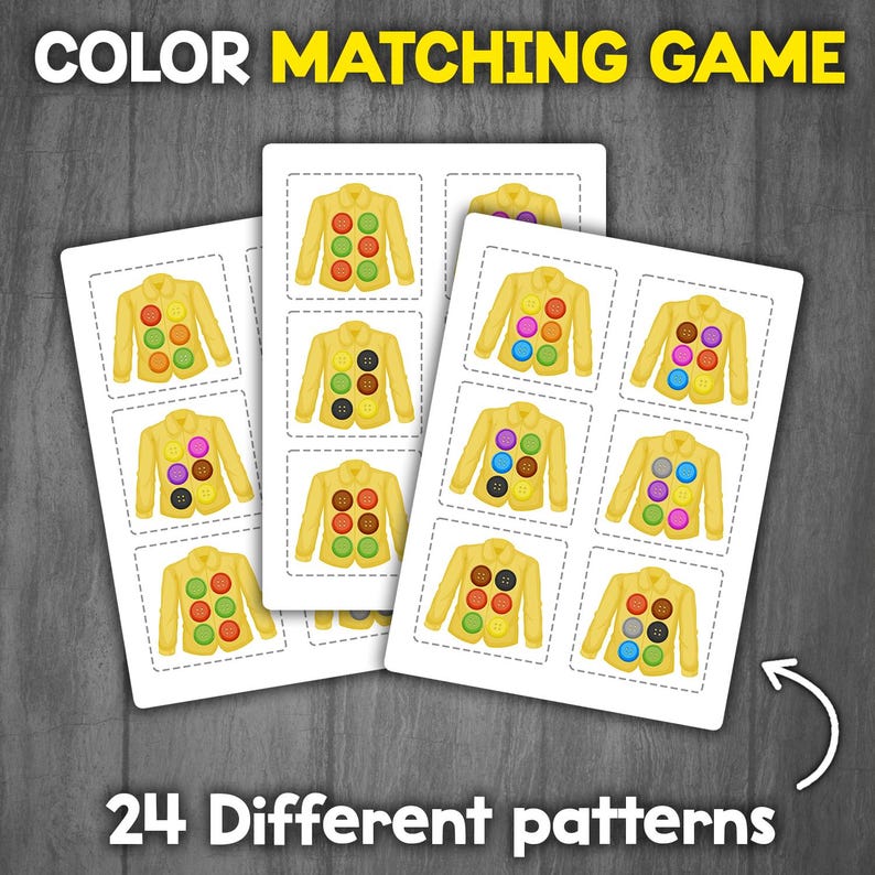 Color Match Activity Color Recognition Identification Learning Colors ...