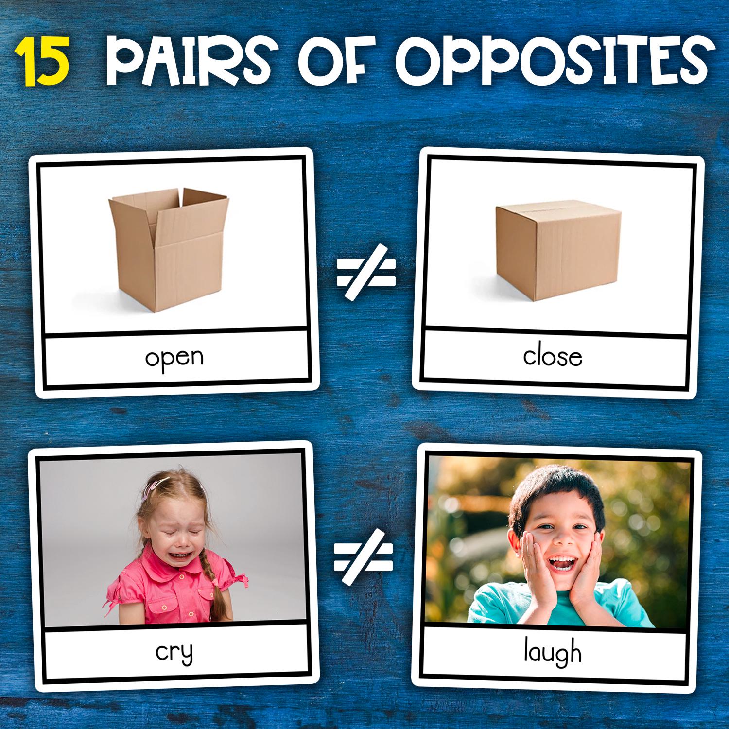 Opposite Matching Cards | Opposites Flashcards | Speech Therapy ...