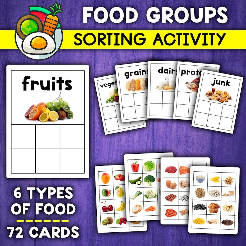 Food Sorting Activity | Sort by Food | Food Groups Activity for Special ...